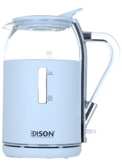 EDISON Edison electric kettle, glass, 1.5 liters, 2200 watts - grey ...