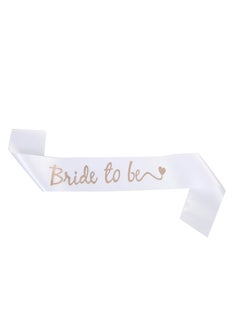 Generic Bride To Be Sash Set - Gold Foil Team Bride jd031 White Rose ...