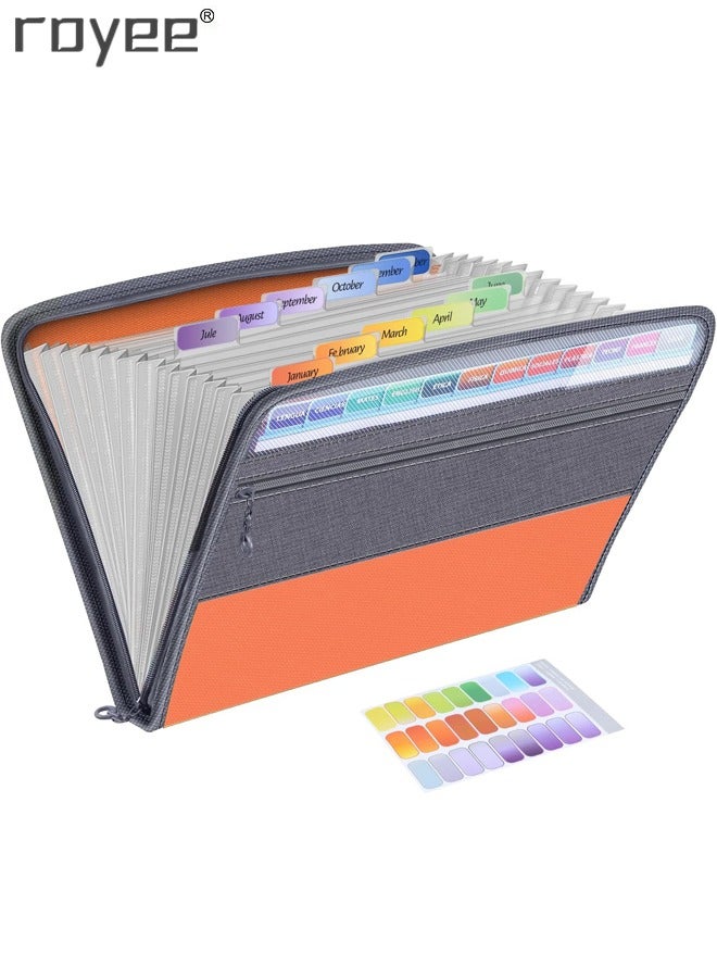 Royee Accordion Expanding File Folder Expandable Document Organizer Portable 13 Pocket and Tab ...