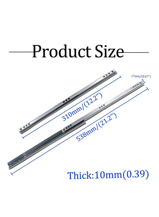 JYXindzkj Metal 12 inch Drawer Slides, Ball Bearing Two Way Slide Track ...