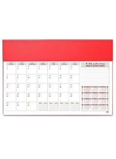 FIS FIS 2024 Year Planner with PVC Desk Blotter - Arabic / English, Red ...