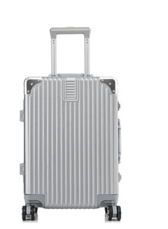 ORIYANA Aluminium Frame Luggage Silver TSA Lock, 28 inches with 4 ...