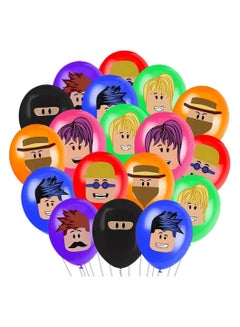 JSDUN 28 Pcs Roblox Balloons, Roblox Theme Latex Multicoloured Balloons ...