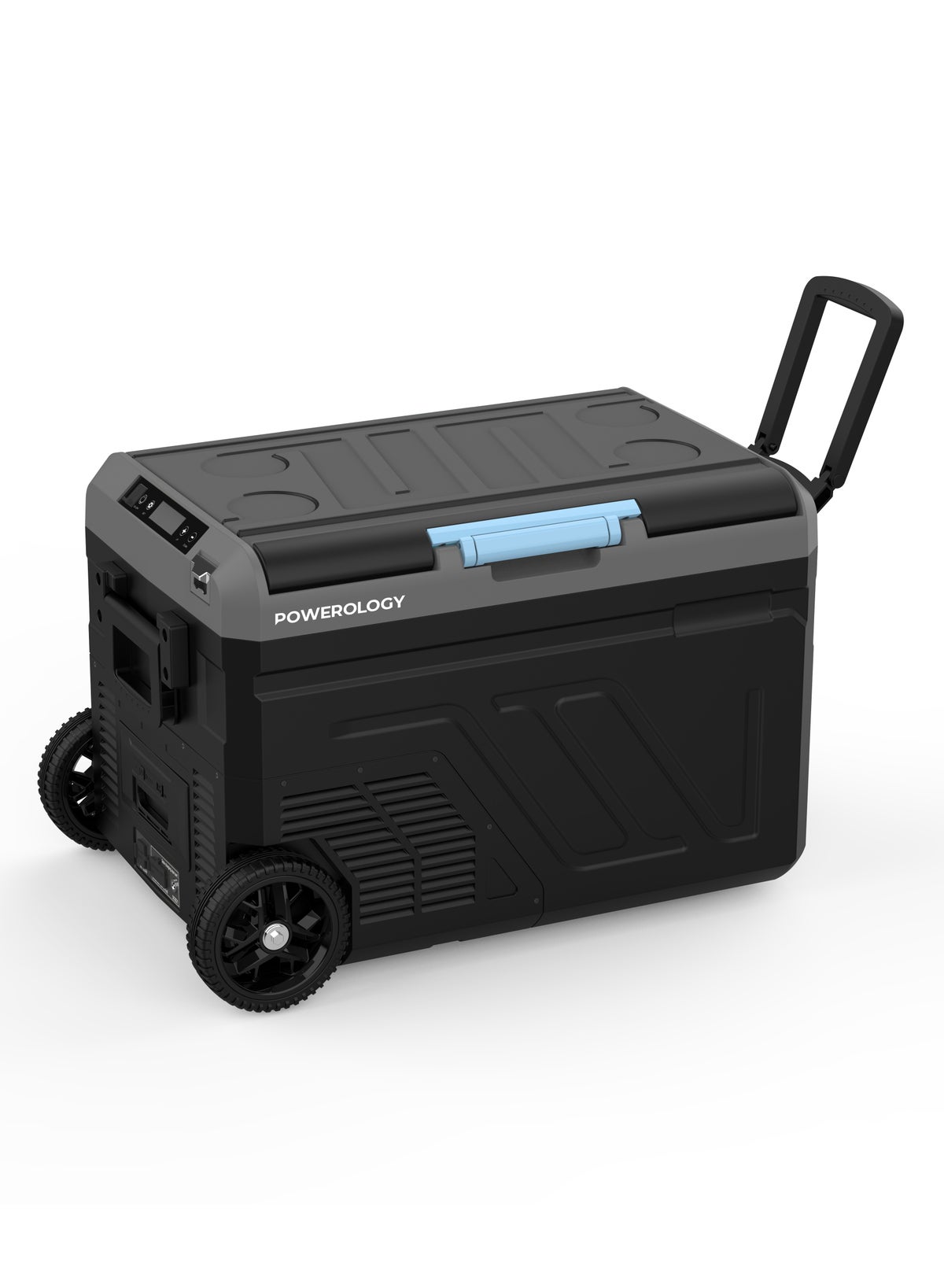 Powerology Portable Fridge 40L with Dual Compartment and Trolly / Smart ...