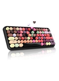 SYOSI SYOSI, 308i Wireless Bluetooth Keyboard, 84 Keys Retro Round ...