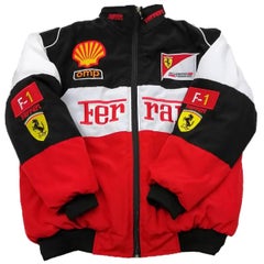 Generic Vintage Style F1 Racing Jacket Cotton Embroidered Black ...