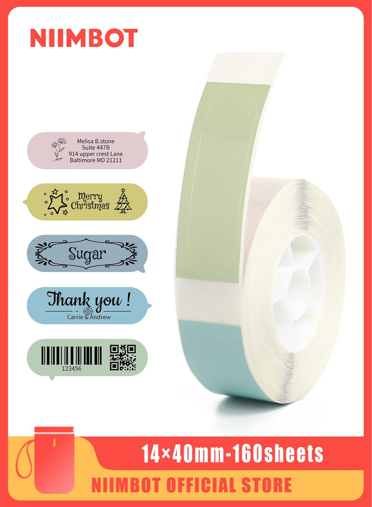 NIIMBOT D11/D110/D101 Label Maker Tape Waterproof Thermal Label Paper ...