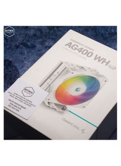 Deep cool DeepCool AG400 WH ARGB 120mm Single Tower CPU Cooler, 4 Heat ...