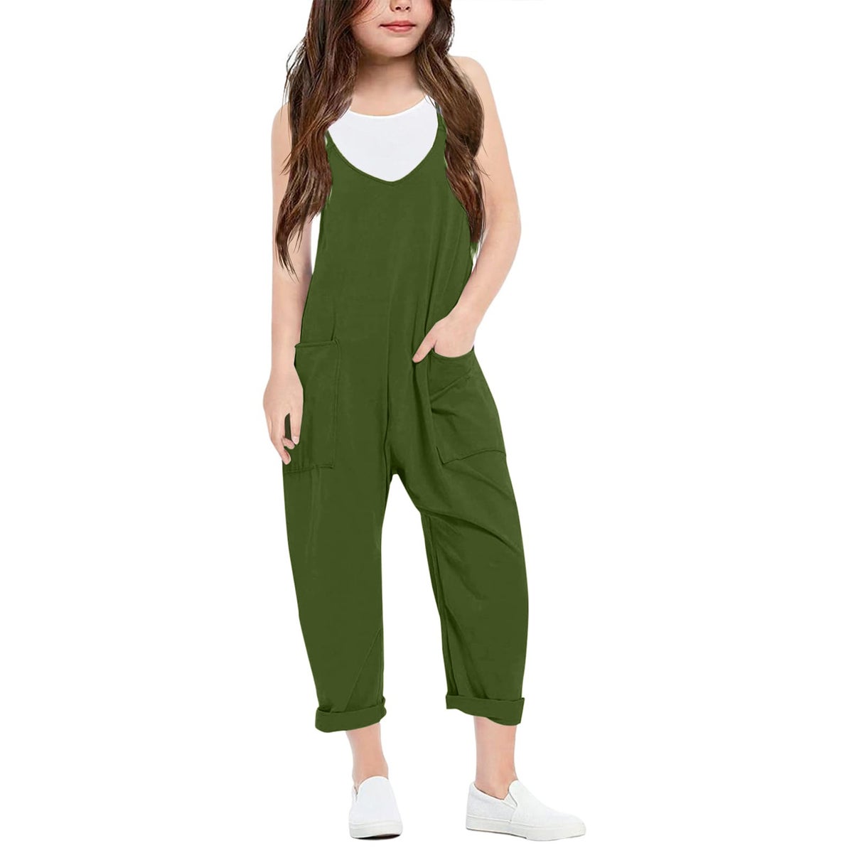 Generic 2025 Girls' Suspender Jumpsuit, Five Colors, Loose Casual ...