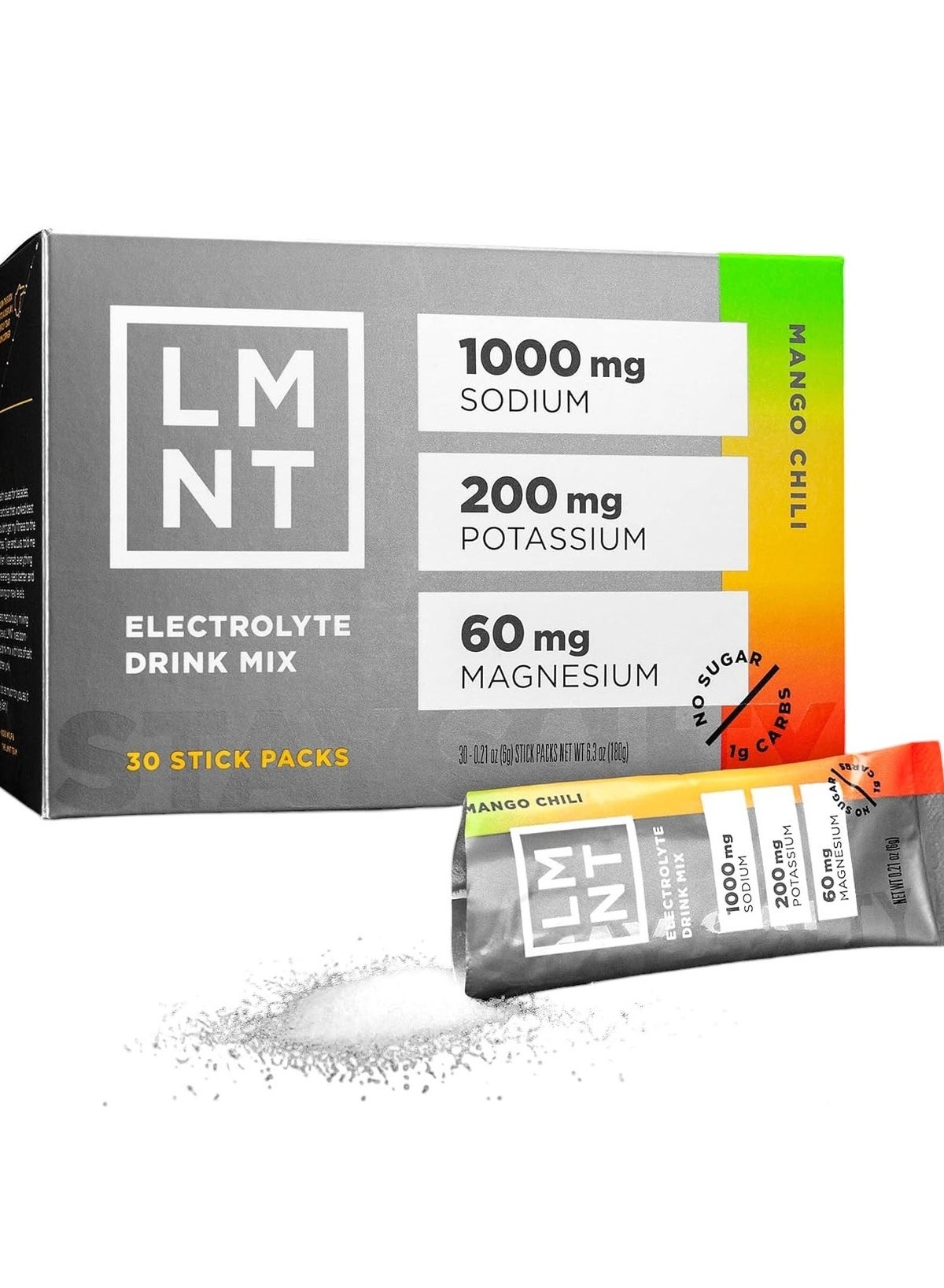 Elemental Labs LMNT Electrolyte Drink Mix, Mango Chili, 30 Stick Packs ...