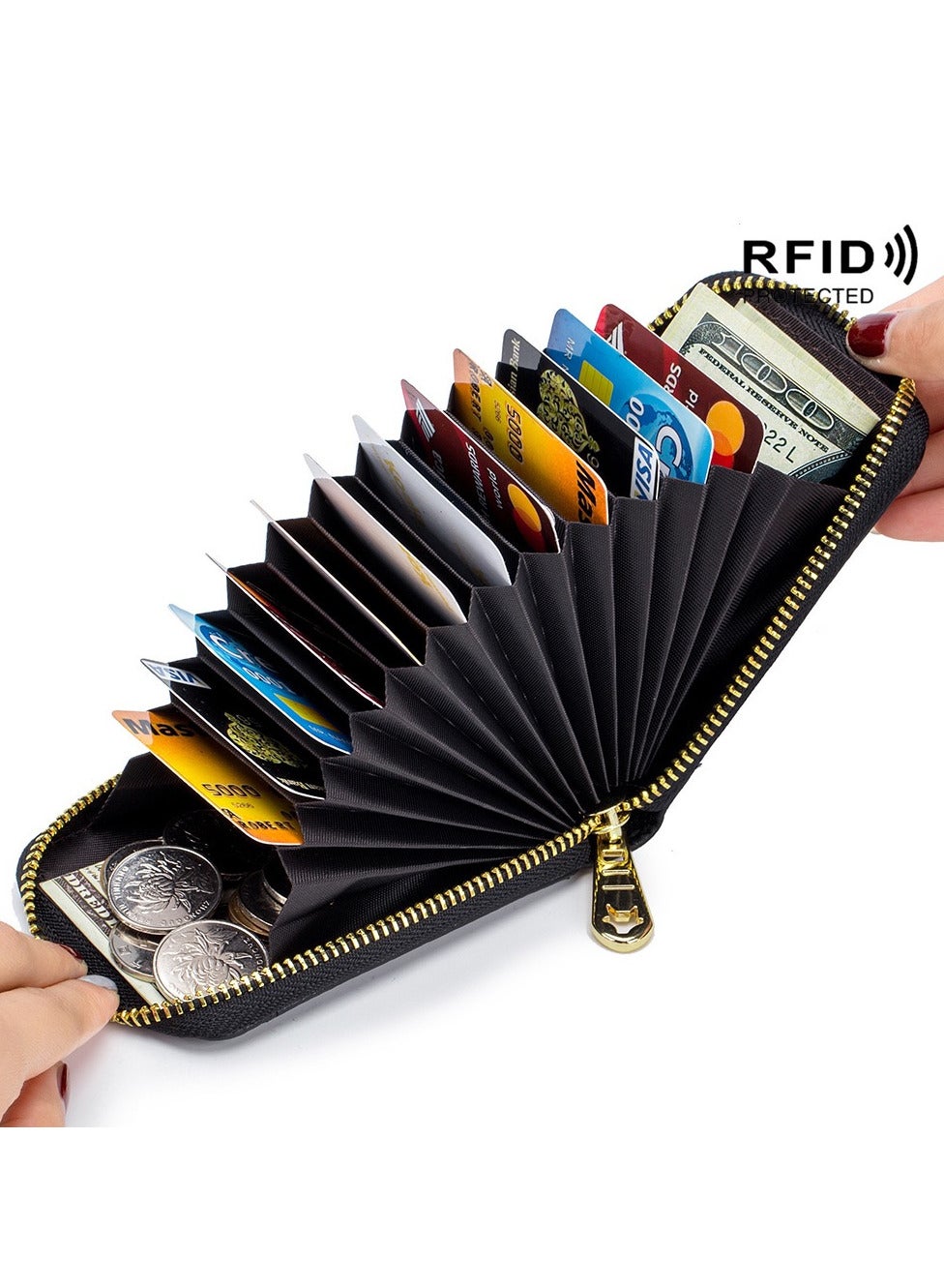 Generic Credit Card Holder RFID Shielded Anti-theft Card Wallet, Car ...
