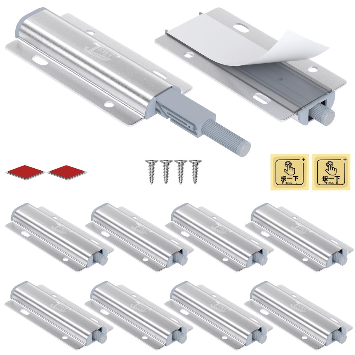 Jiayi Metal Push Latches for Cabinets Jiayi 8 Pack Push to Open Door ...