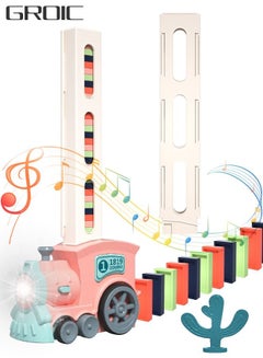 GROIC 120 Pieces Dominos Train Toy Set, Automatic Domino Rally Train ...