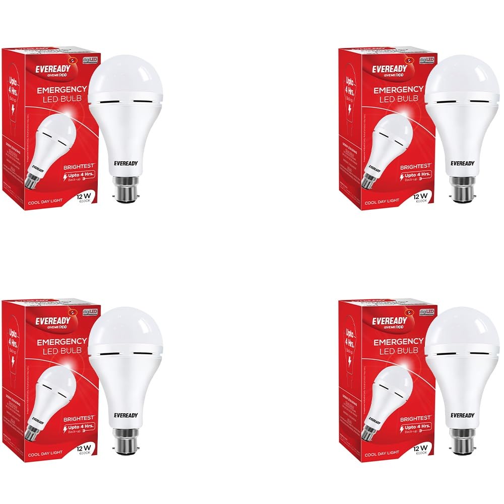 Eveready 12W B22D Emergency Inverter LED Bulb| Cool Day Light (6500K ...