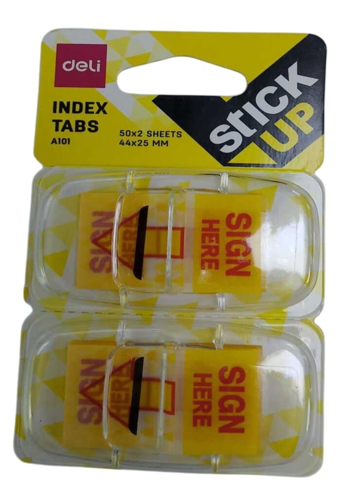 Deli Deli Sign Here Index Tab Sticky Flags –Sign Here Flags 50 x 2 ...