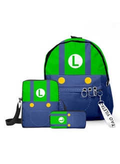 Generic Super Mario Student Backpack 3-Piece Set KSA | Riyadh, Jeddah