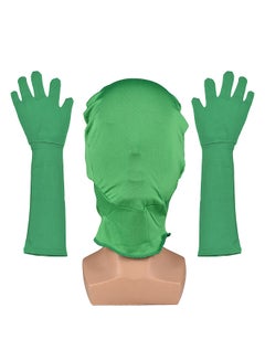 Generic Green Chroma Key Mask Gloves Chromakey Hood Glove Invisible ...