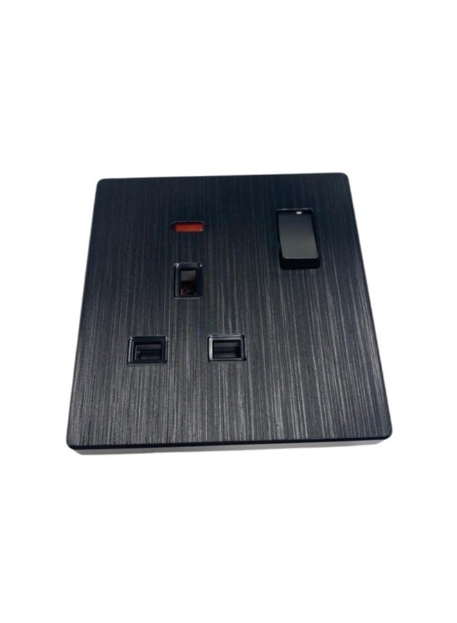 تسوق Generic و13 amp electric socket in black color from Al-Raed ...