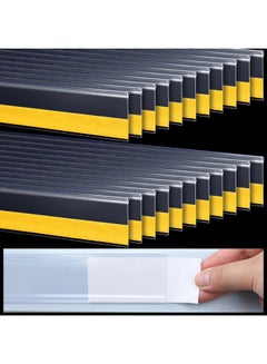 Fainne 25 Pcs Shelf Label Strips Self Adhesive Shelf Label Holder ...