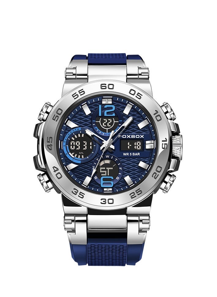 FOXBOX Men's Luxury LCD Display Wristwatches Waterproof Military Quartz ...