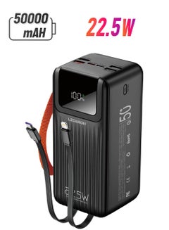 LEDASON 50000mAh Power Bank | 22.5W Super Fast Charging, 4 USB & 2 Type ...