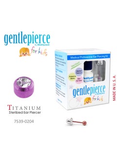 MediSystem Ear Piercing kit at Home Made from Purple Titanium 3mm ...