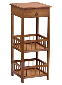 Generic Wood Natural Side Table Durable Nightstand with Drawer Eco ...