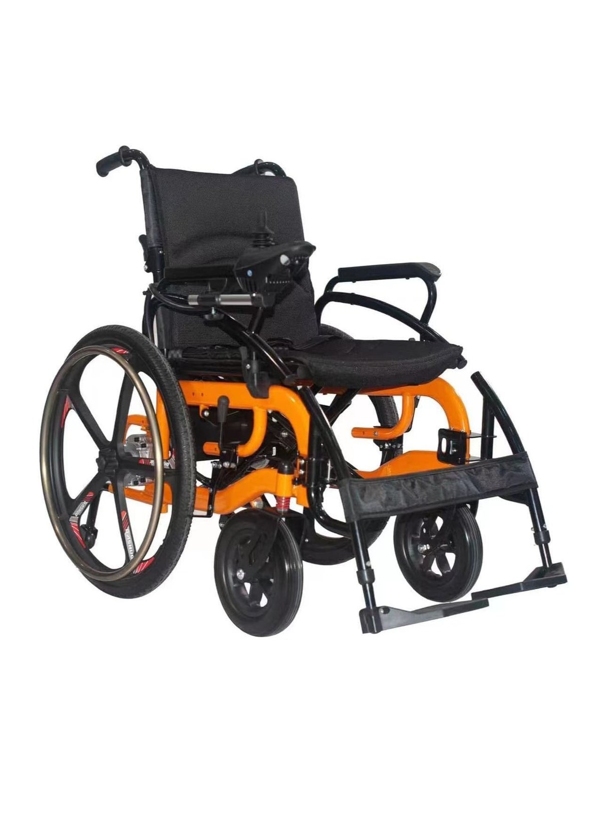 Generic Portable Folding Electric Wheelchair 24inch Magnesium Alloy ...