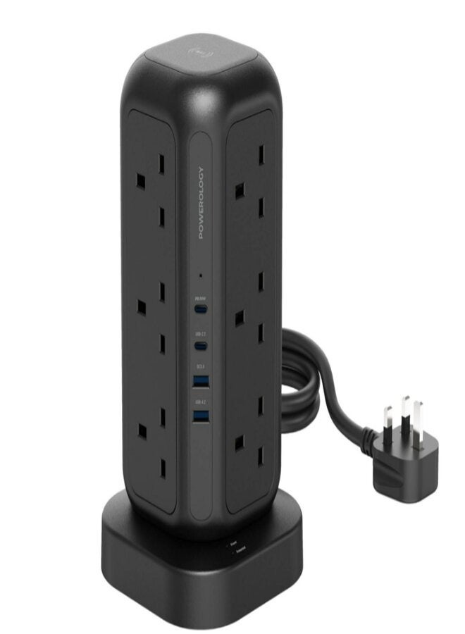 Powerology Powerology 35W Power Socket with 15W Wireless Charger 12 AC ...