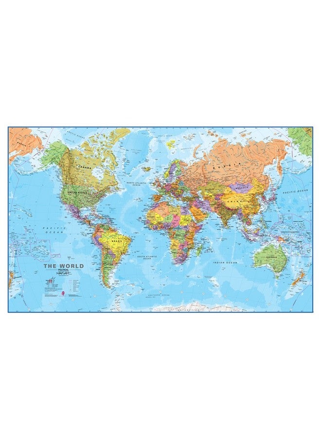 Maps International Giant World Map - Mega-Map Of The World - 46 X 80 ...