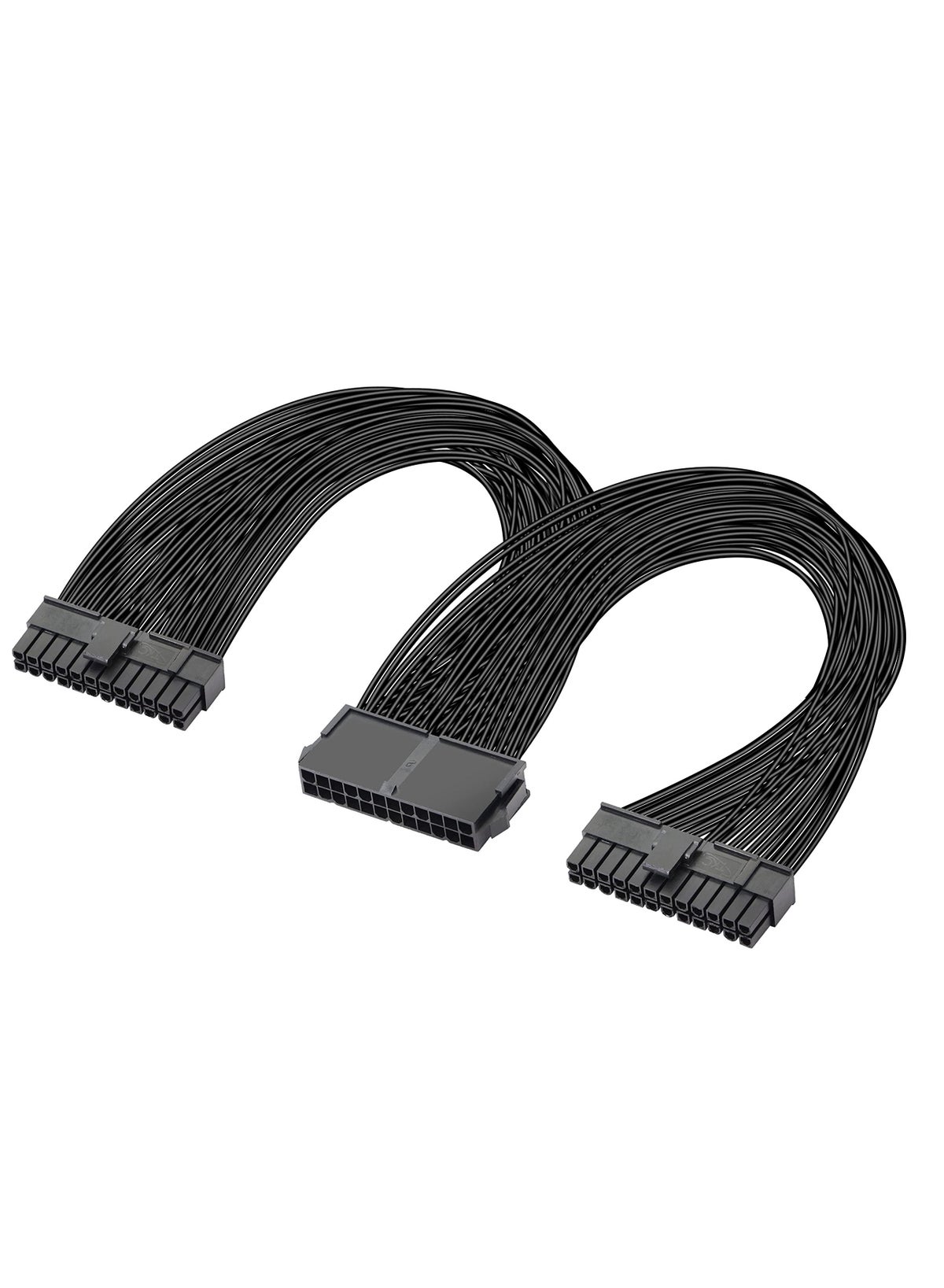 SYOSI Dual PSU Power 24-pin ATX Motherboard Splitter Cable, PSU Power ...
