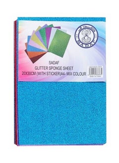 Sadaf 10-Piece A4 Size Glitter Sponge Sheet With Sticker Assorted ...