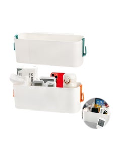 SYOSI 2 Pack Bedside Caddy Organizer, Plastic Bed Shelf with Multi ...