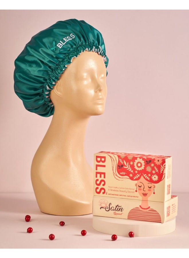 Bless Bless Satin Bonnet Petrol Green | Best Price Egypt | Cairo, Giza