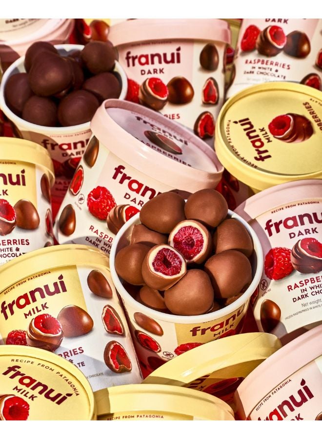 Buy franui Frozen Raspberries in White & Dark Chocolate Tub Online | 15 ...