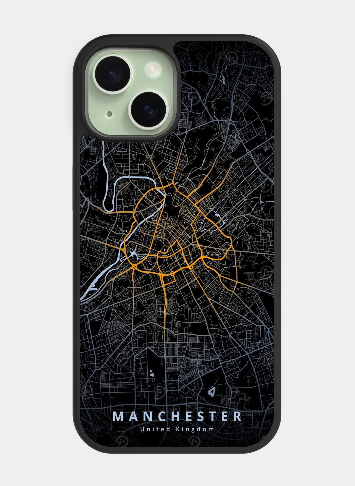 PXLAAT iPhone 15 case cover Manchester United City Map | Best Price KSA ...