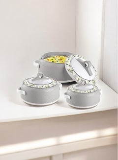 NAYASA Coral Luxury Insulated Cookware Set, 3 Pieces, 2500ml, 3500ml ...