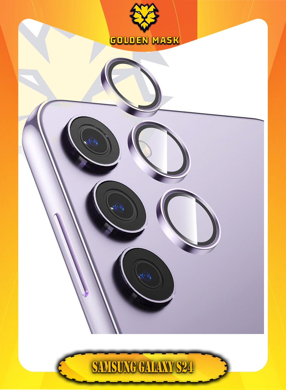 GOLDEN MASK GOLDEN MASK For Samsung Galaxy S24 Screnn Camera Lens Glass ...