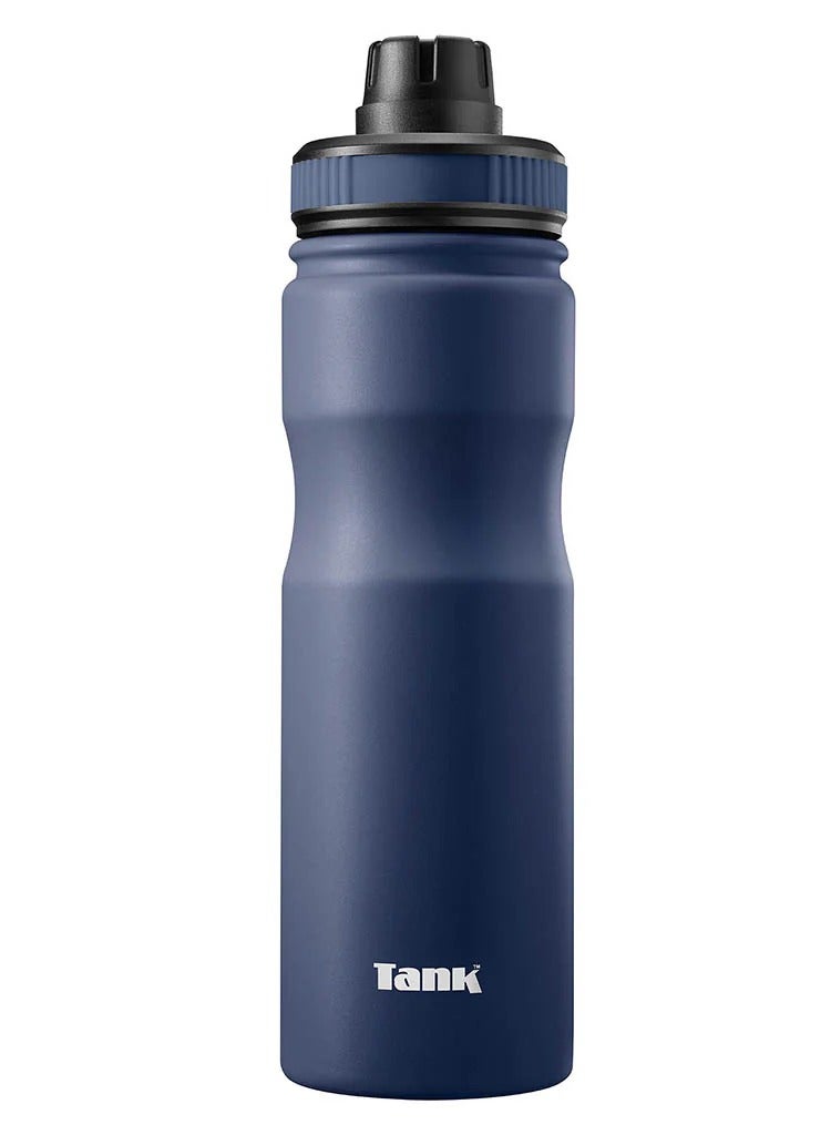 TANK Tank Stainless Steel Water Bottle 650mL, Up to 12Hrs Cold, Navy ...
