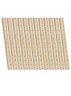 Generic 12 Pack Wooden Ruler 12 Inch Rulers Bulk Wood Measuring Ruler ...