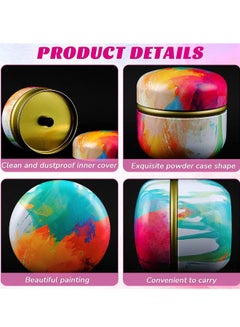 Generic Body Powder Case with Powder Puff Powder Container Tea Canister ...