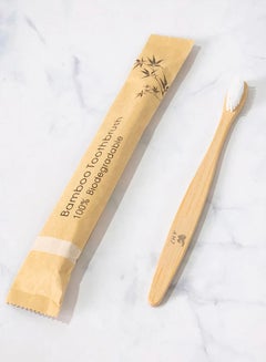 AMJ Biodegradable Eco-Friendly Natural Bamboo Toothbrush (Medium) UAE ...