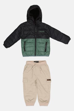 Bench Kids Boy 3 Piece Brand Logo Puffer Jacket Set, Black Combo | Best ...