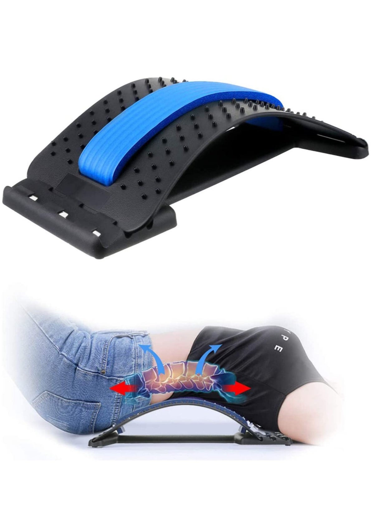 Generic Back Stretcher, Lumbar Support Device Multi-Level Back Massager ...