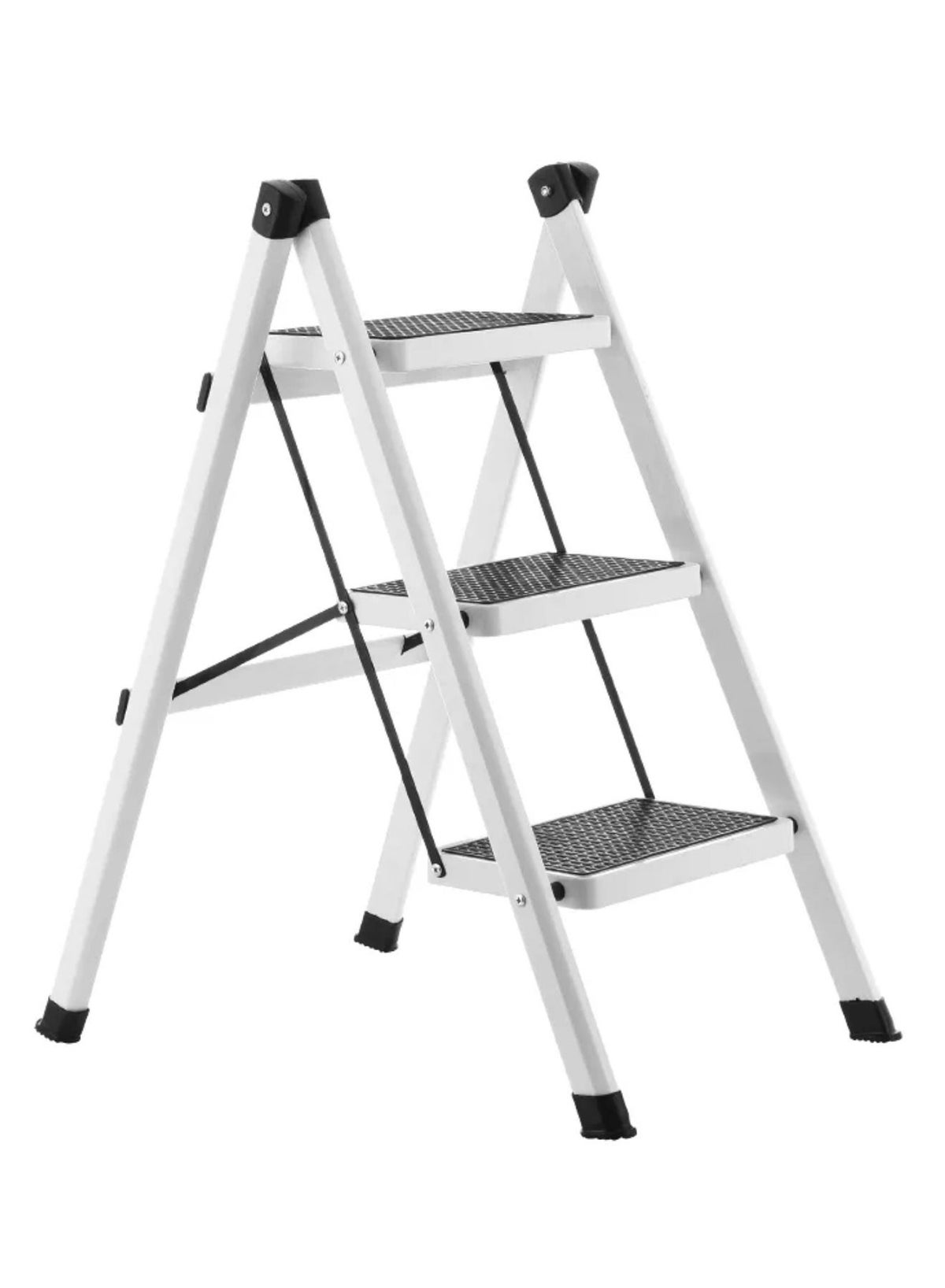Generic 3-Step Metal Ladder Versatile Home Ladder with Wide Sturdy ...