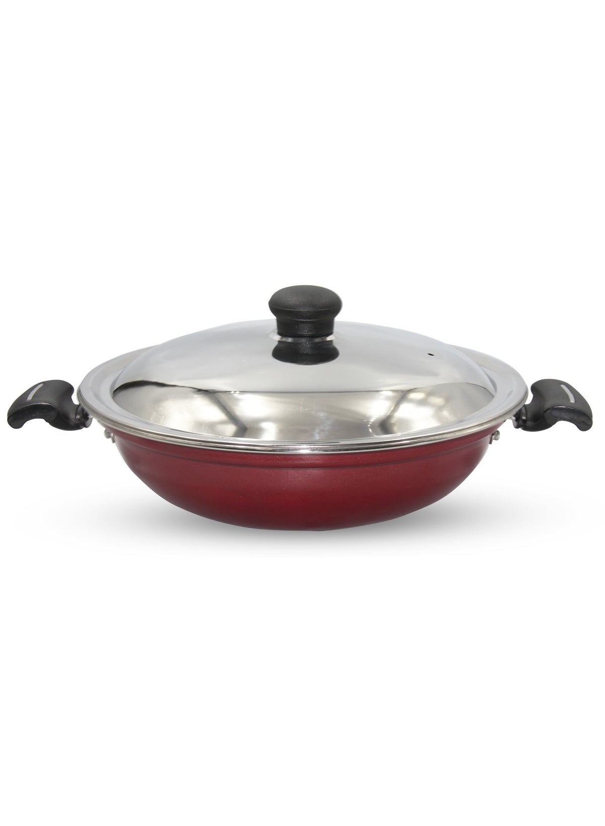British Chef 3 in one Nonstick Hybrid Kadai with Gravy Kadai Steamer ...