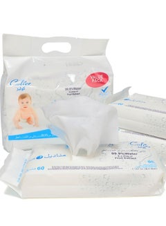 COLIER 99.9% Water & a drop of fruit extract 180 WIPES 3 PACKS OF 60 ...