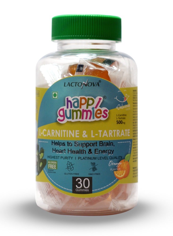 Happi Gummies Happi Gummies L-Carnitine & L-Tartrate – Fat Metabolism, Energy Boost, Heart ...