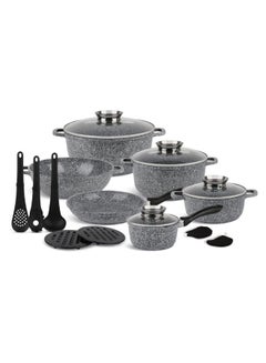 EDENBERG EDENBERG 15-piece Round Cookware Set| Stove Top Cooking Pot ...