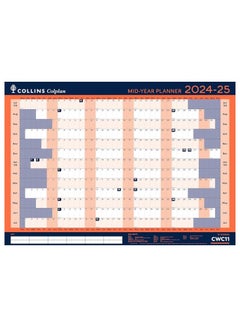 Collins Collins Colplan Mid Year A1 Wall Planner Academic Year 2024-25 ...